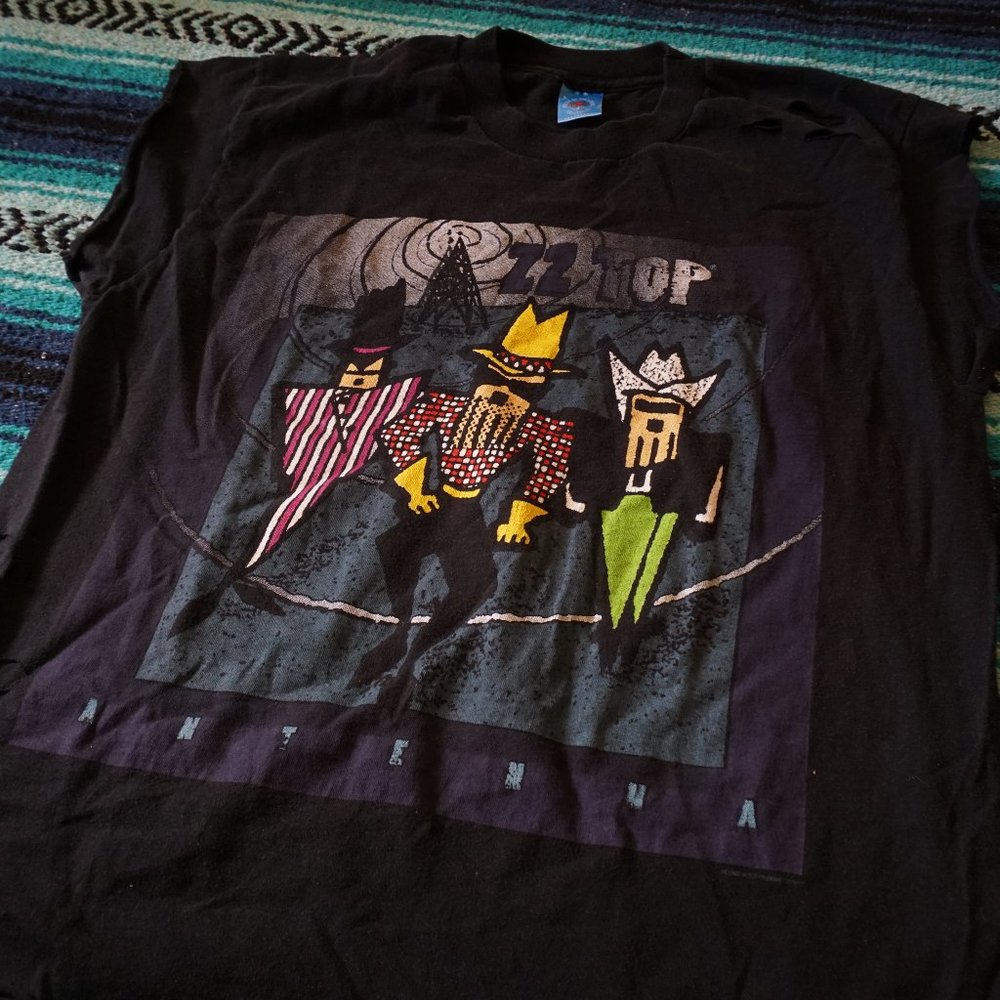 Vintage 1994 Zz Top Antenna World Tour Band Tee - Gem